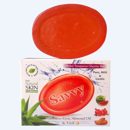 Savvy Herbal Glycerine Soap with AloeVera, Almond oil, Thuja, VitE ...