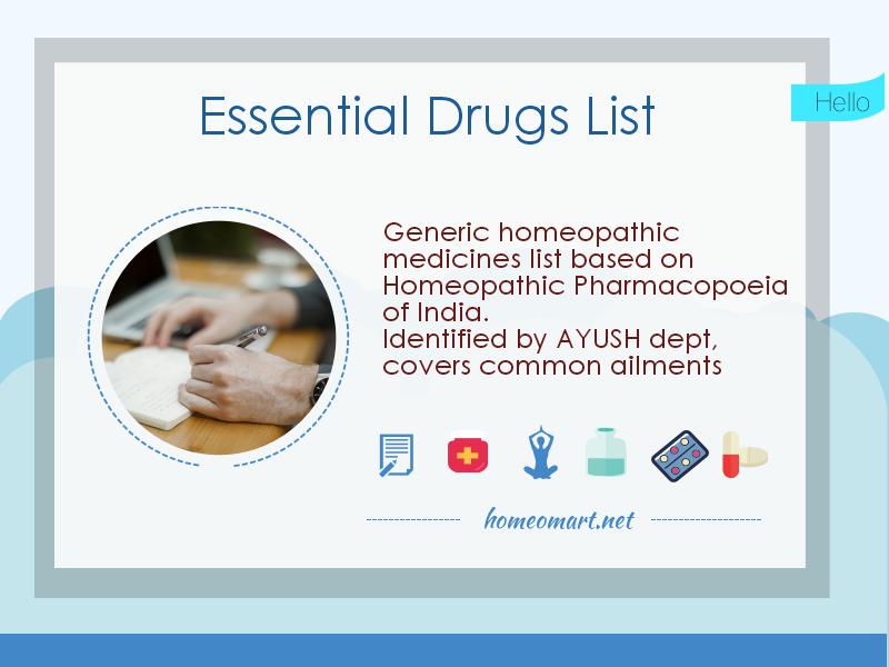 Essential Drug List - Common Homeopathic medicines for all Seasons ...