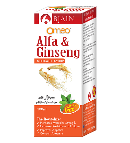 Buy Omeo Alfa Ginseng Sugar Free Medicated Syrup, Revitalizer ...