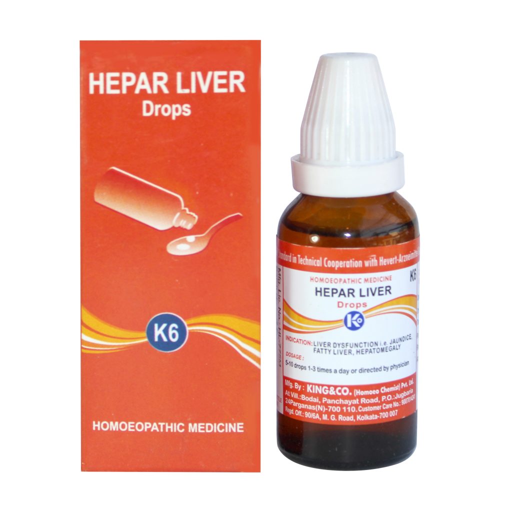 King & Co Hepar Liver Drops K6, Liver Dysfunction Medicine - Homeopathy ...