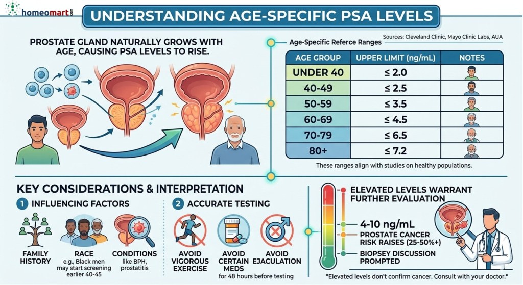 Normal PSA Levels by Age Chart: Guidelines & Screening Results ...